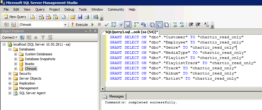 Chartio FAQs Granting Table Level Permissions In SQL Server